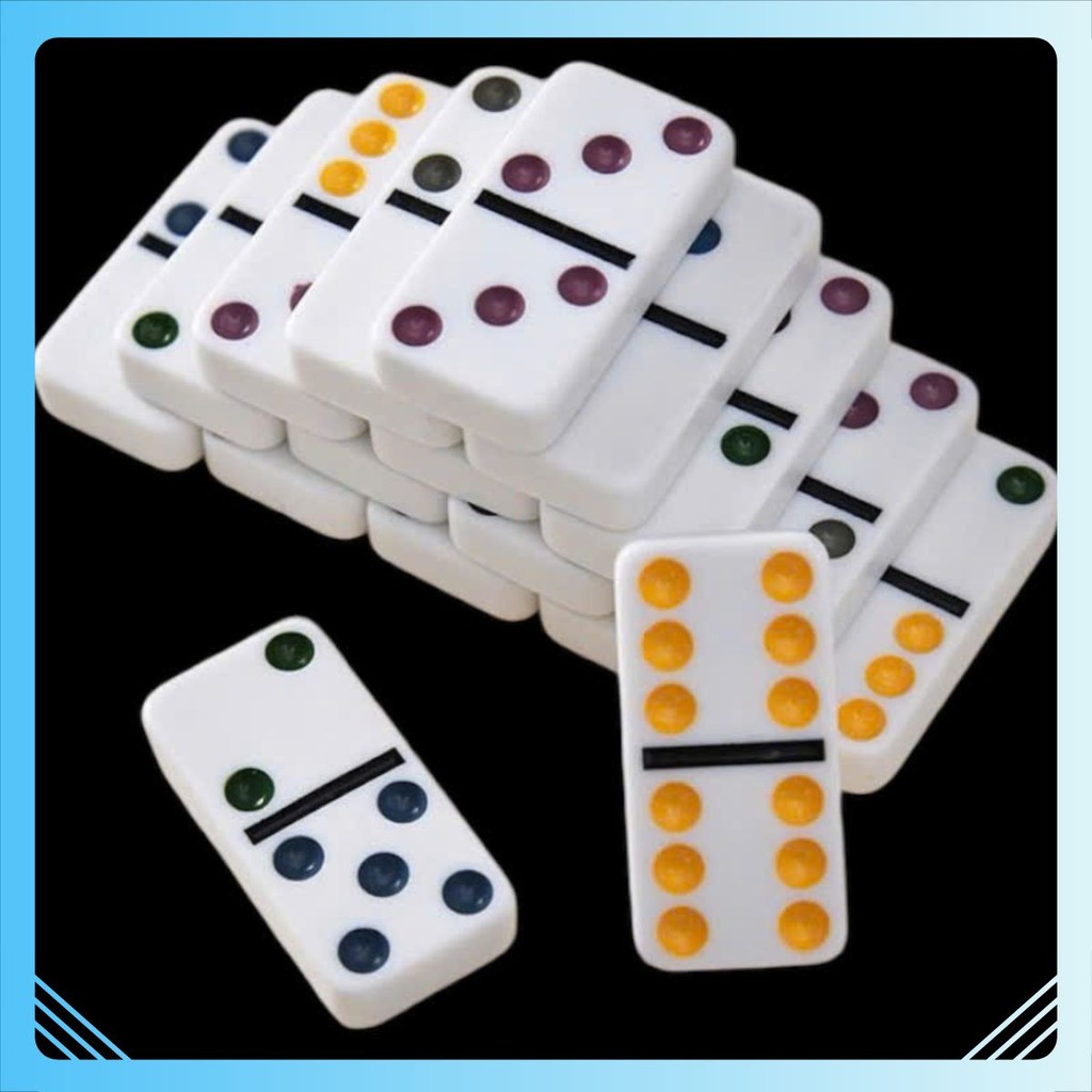 High Quality Melamine Domino Set with White Background and Colored ...