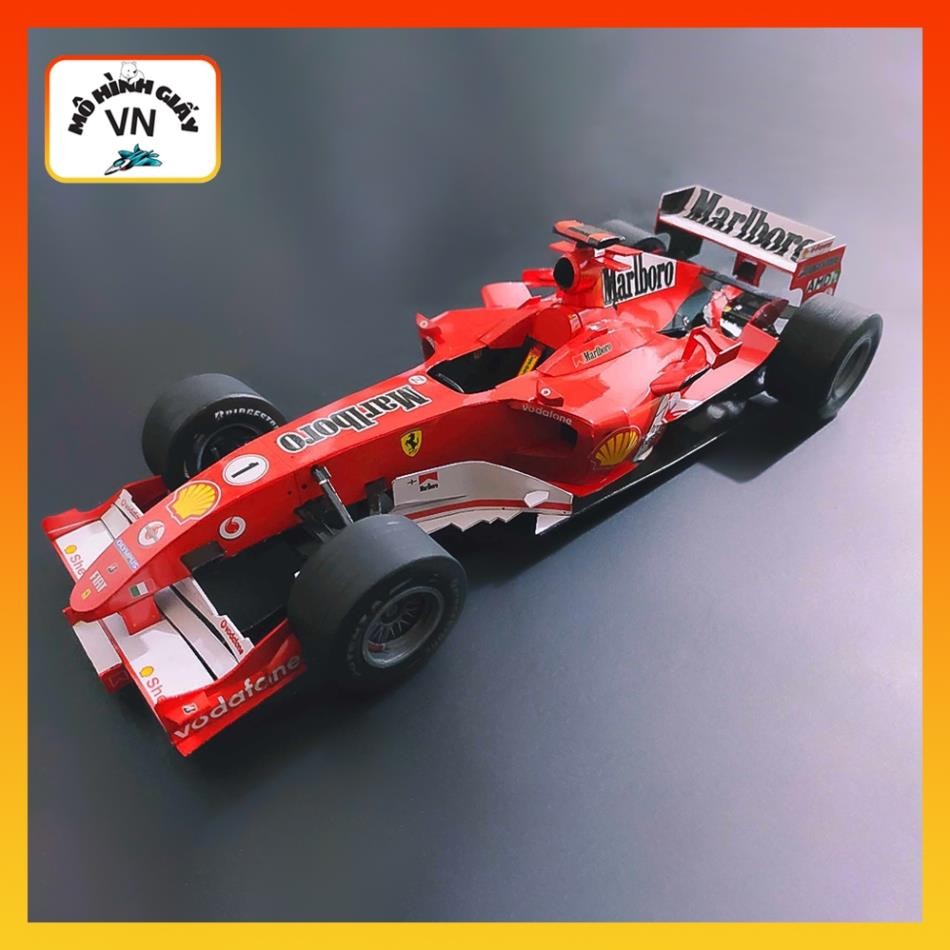Assembled Paper Model of F1 Ferrari F2005 Monaco GP (2005) Racing Car ...