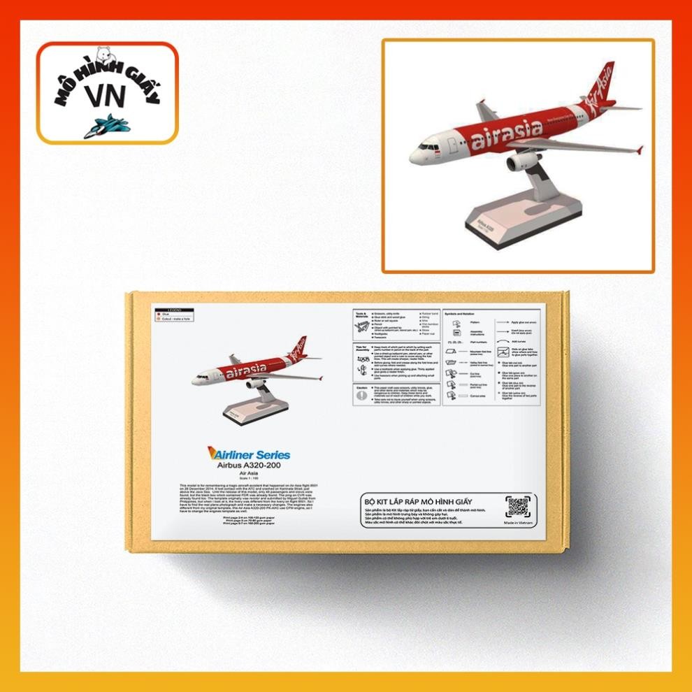 Airbus A320 Air Asia aircraft assembly paper model | Shopee Malaysia