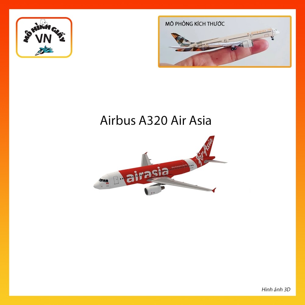 [1:400] Airbus A320 Air Asia Assembly Paper Model - MohinhgiayVN ...