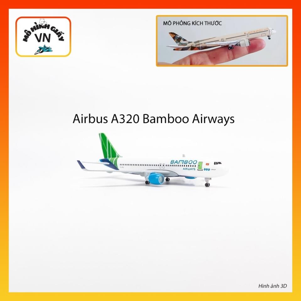 [1:400] Airbus A320 Bamboo Airways Assembly Paper Model - MohinhgiayVN ...