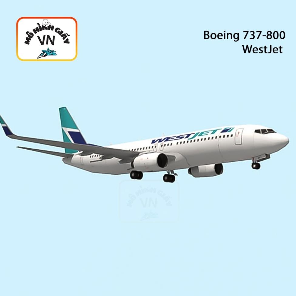 Boeing 737-800 WestJet Assembly Paper Model - MohinhgiayVN | Shopee ...