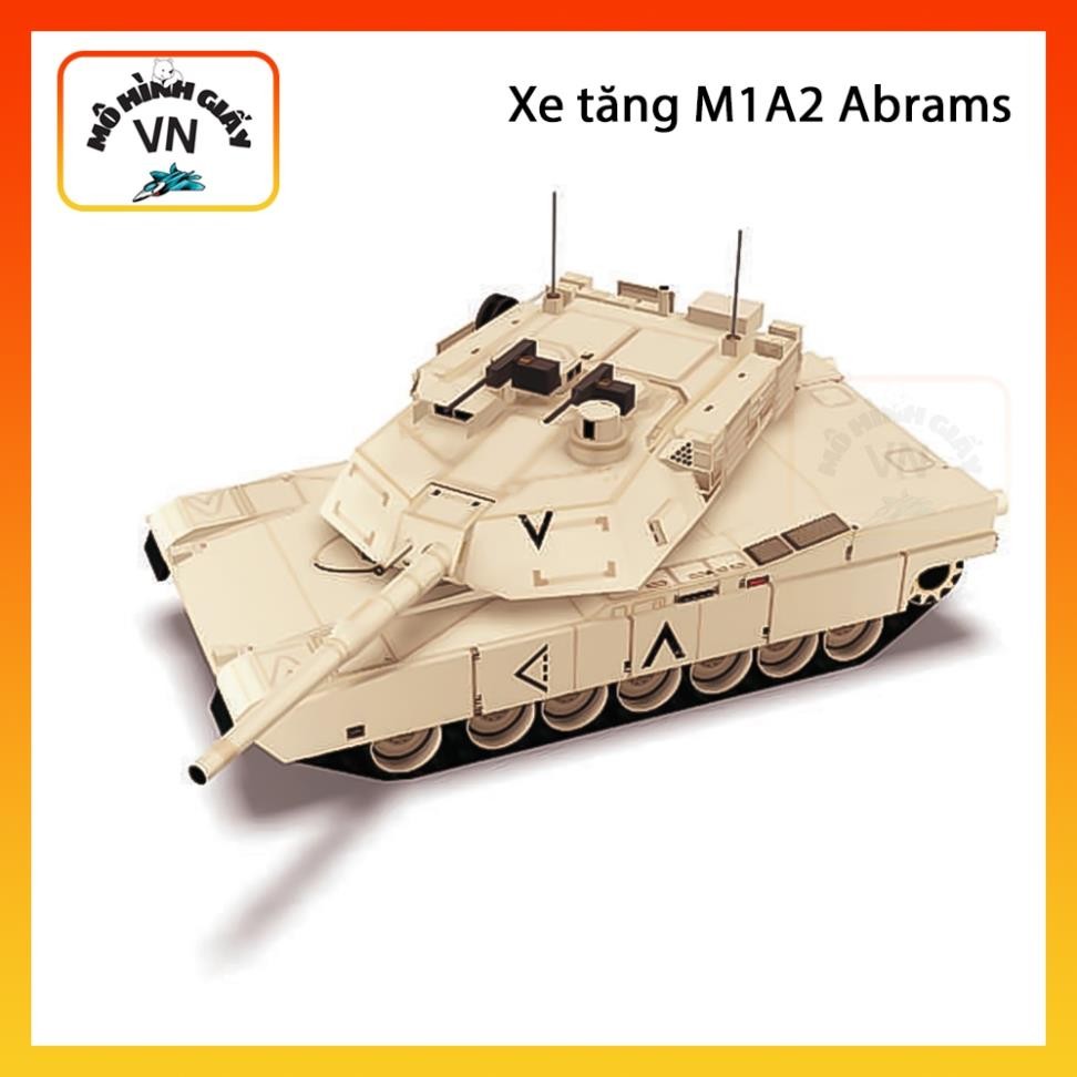 SA M1a2 Abrams Desert Camo Tank Assembly Paper Model (Insert Camouflage ...