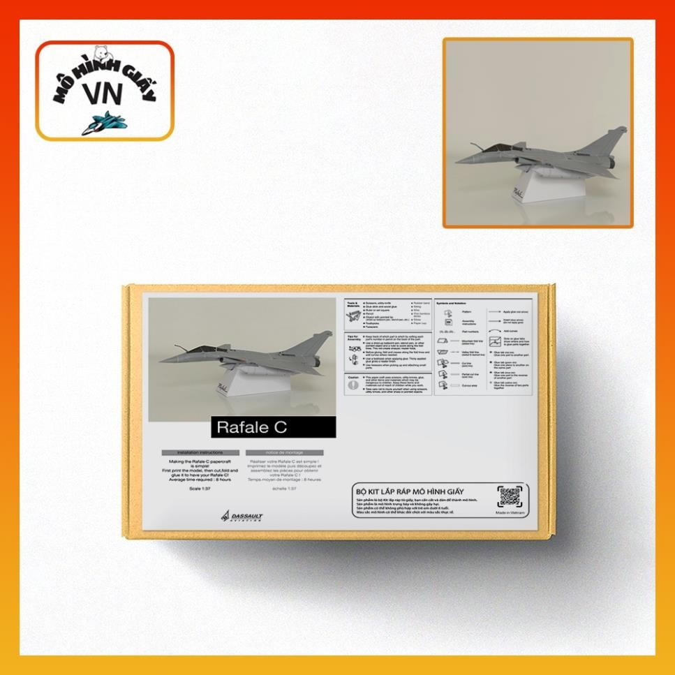 Rafale C Fighter Assembly Paper Model | Shopee Malaysia
