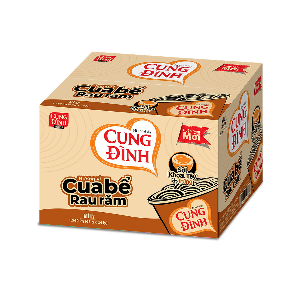 Box of 24 Cups of Royal Potato Noodles with Crab and Spinach Flavor ...