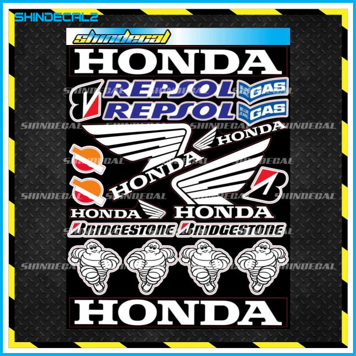 Honda repsol michelin bird wing logo car sticker Set...(18X25CM ...