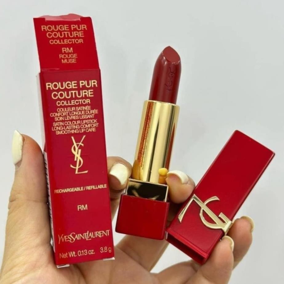 Ysl Red Lipstick Limited Edition 2024 + YSL Genuine Limited Red Shell ...