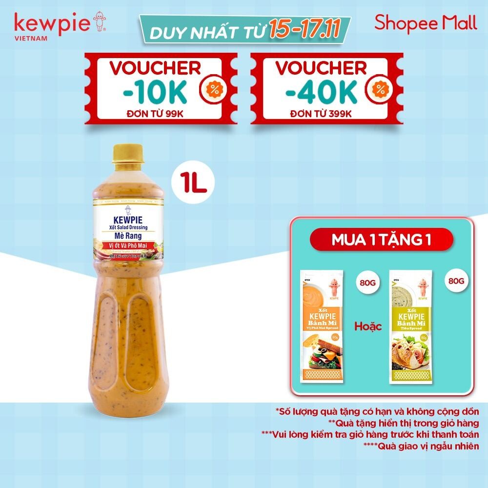 Kewpie Roasted Sesame Salad Dressing with Chili Flavor & Cheese 1L ...