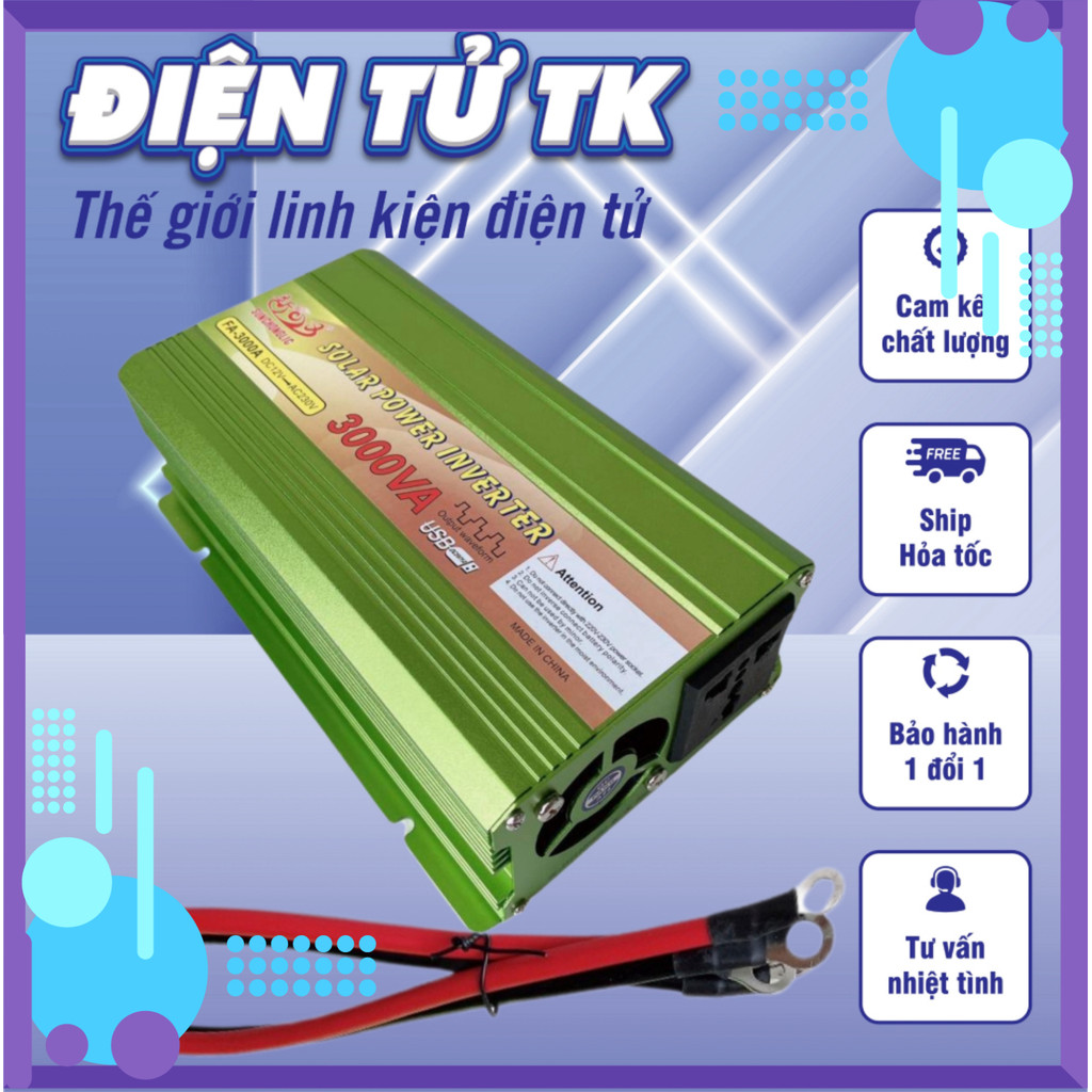 Inverter 3000W 12V to 220V - SUNCHONGLIC FA-3000A | Shopee Malaysia