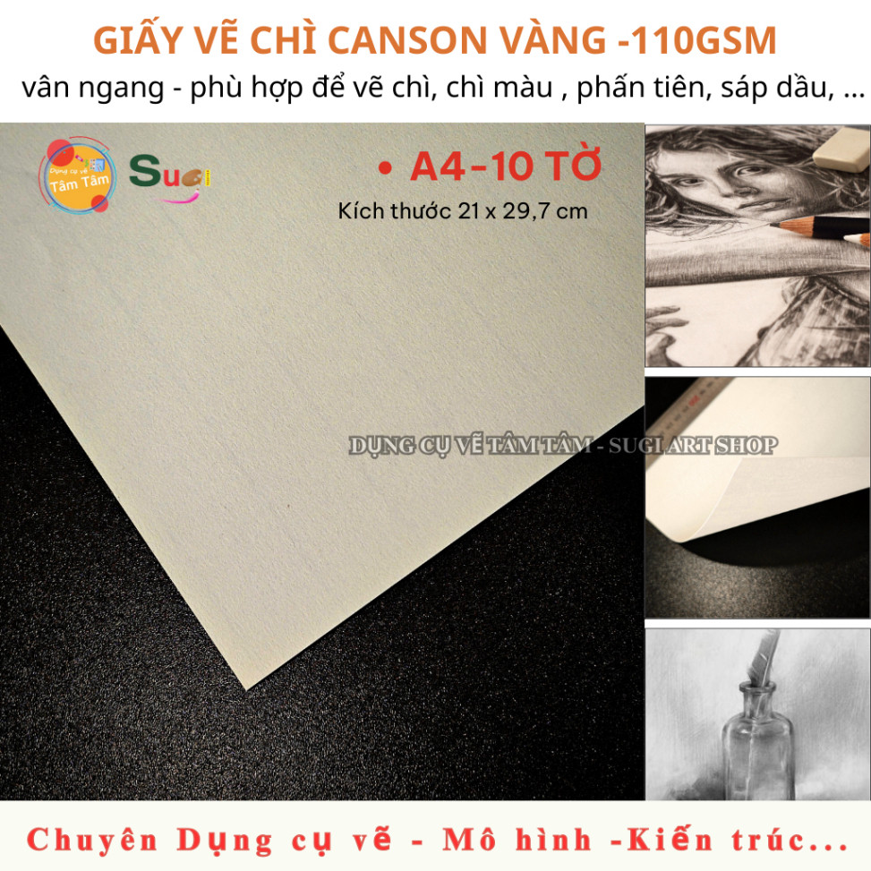 [ A6 - A3 ] CanSon pencil drawing paper 110gsm Yellow, CanSon Yellow ...