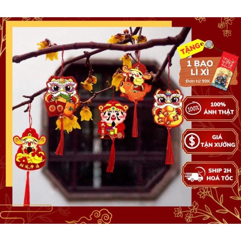 Combo of 6 Decorative Hanging Strings CNY - Set of 6 Hanging Peach and ...