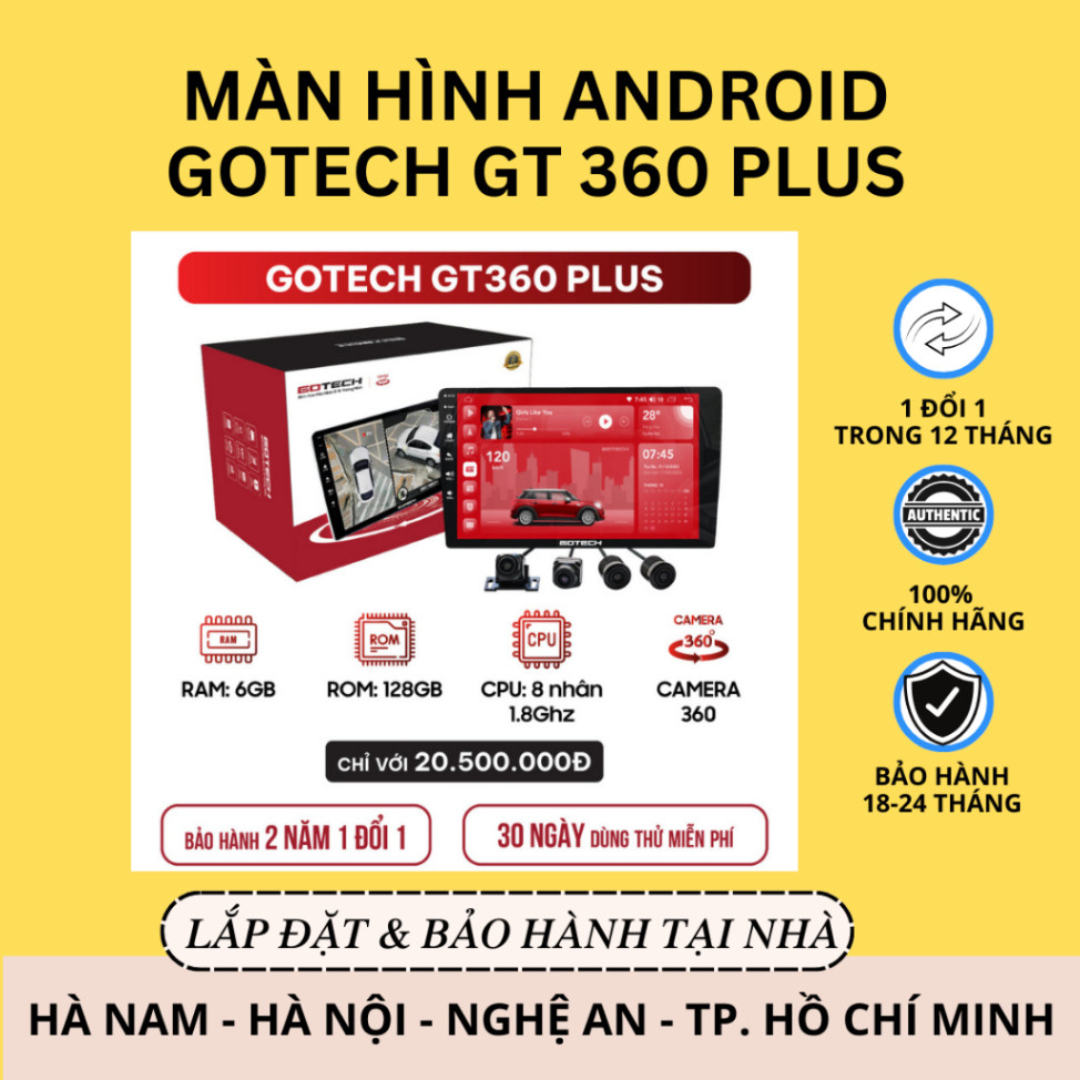 Gotech GT 360 PLUS Android Screen | Continuous Camera 360 | Ram 8GB rom ...