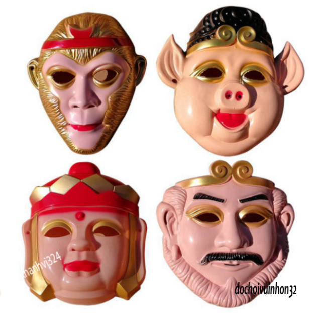 Mask of 4 Monks and Disciples of the Eight Precepts Sun Wukong and Sa ...
