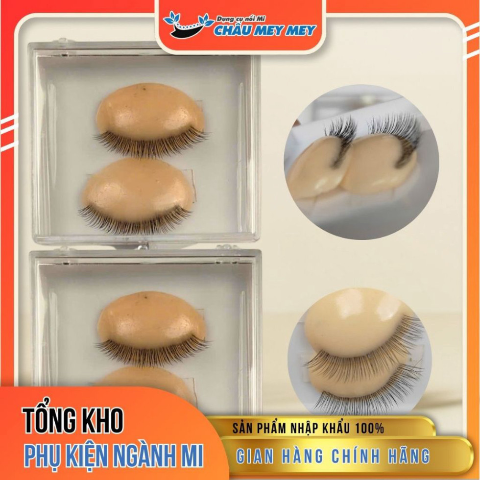 Surreal fake eyes practice eyelash extensions and stick on the surface ...