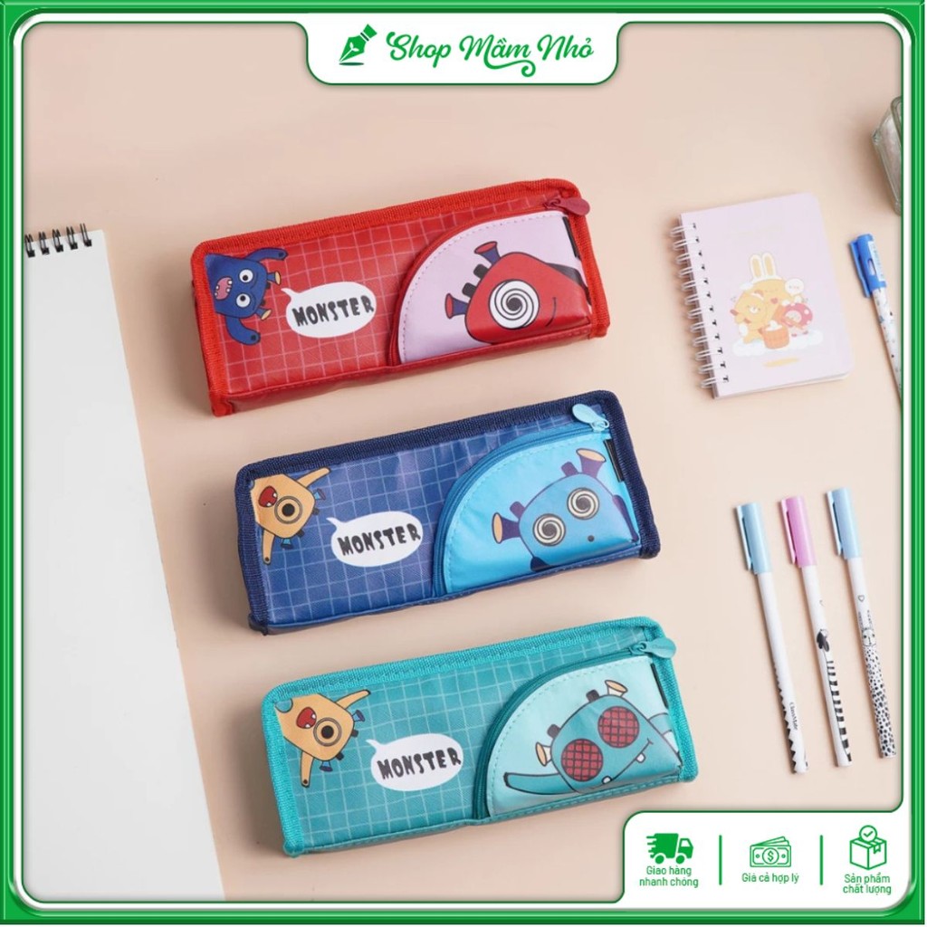 Classmate Monster CL-22105 Pen Bag Made of Safe Umbrella Fabric, Funny ...