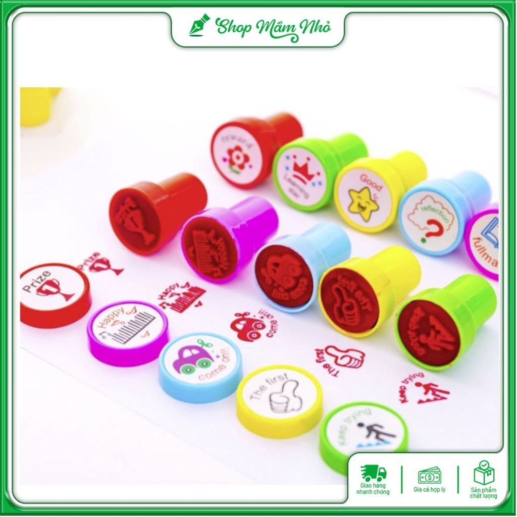 Set of 10 Cartoon Stamps for Students / Offices | Shopee Malaysia