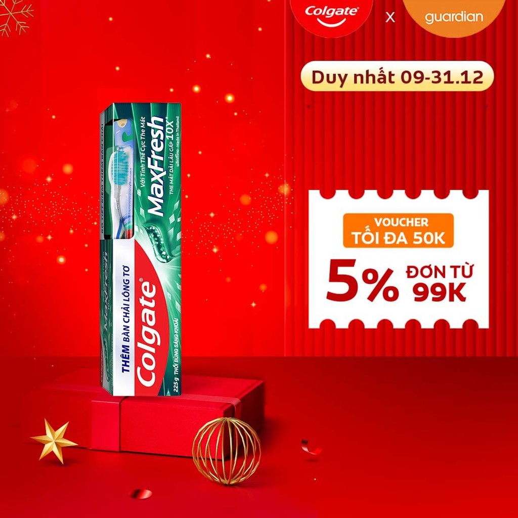 Colgate Maxfresh Extremely Cool Toothpaste 225g Free Toothbrush ...