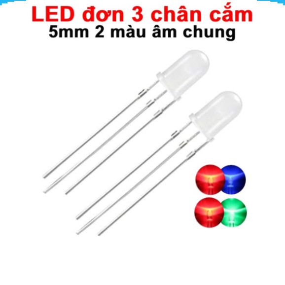 [COMBO PRICE] (50 pieces) 5mm 2-color LED with common sound | Shopee ...