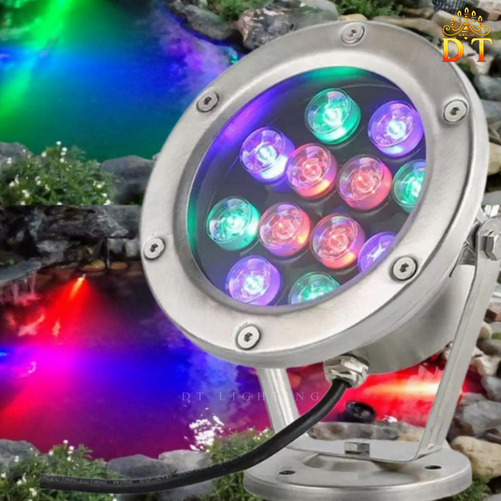 Rsv75 recessed water spotlight, koi fish tank spotlight with full-color ...