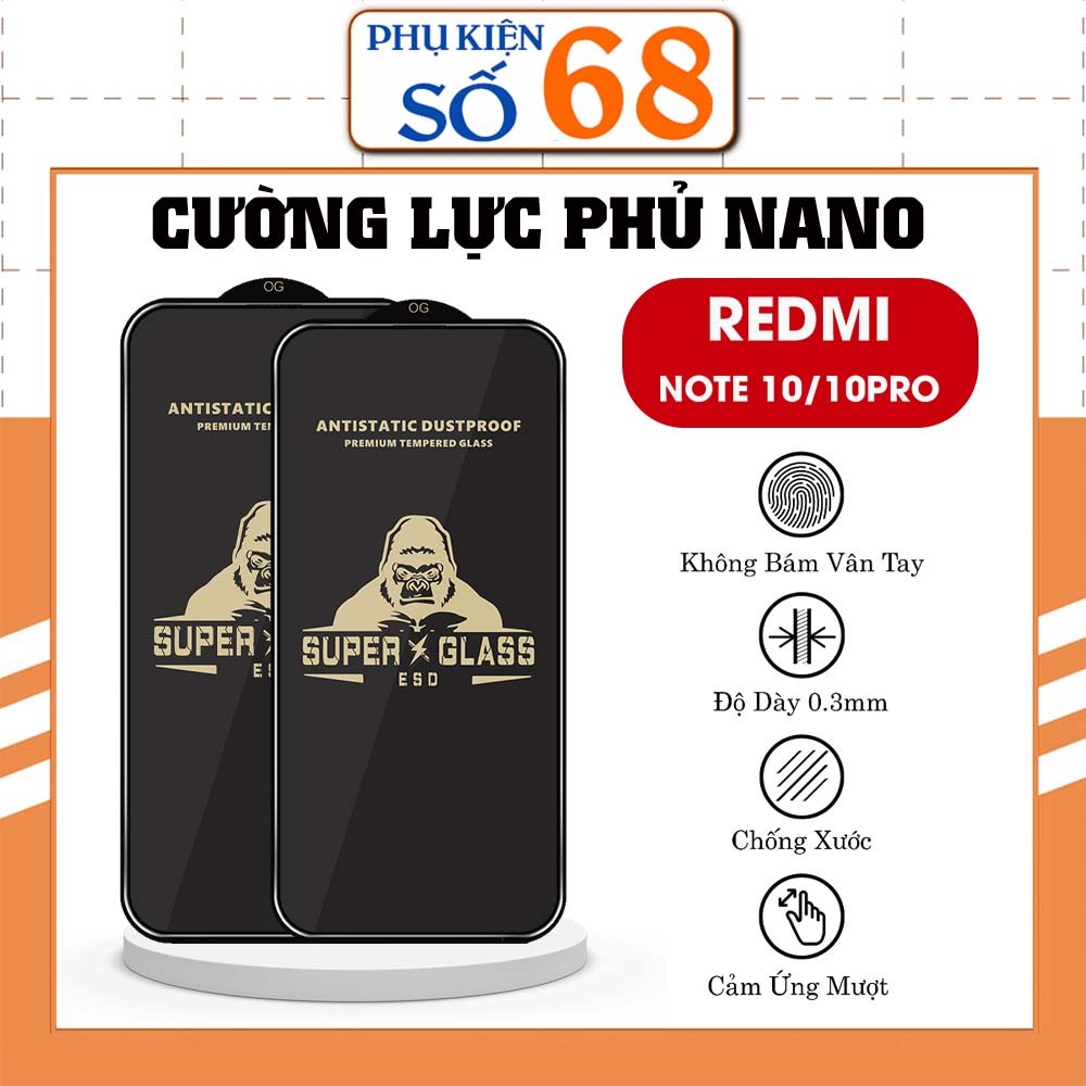 Xiaomi Redmi Note 10 / 10s / Note 10 Pro tempered glass with edges to ...