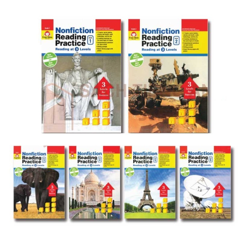 Book - Nonfiction Reading Practice - Grades 1,2,3,4,5,6 - A4 size print ...