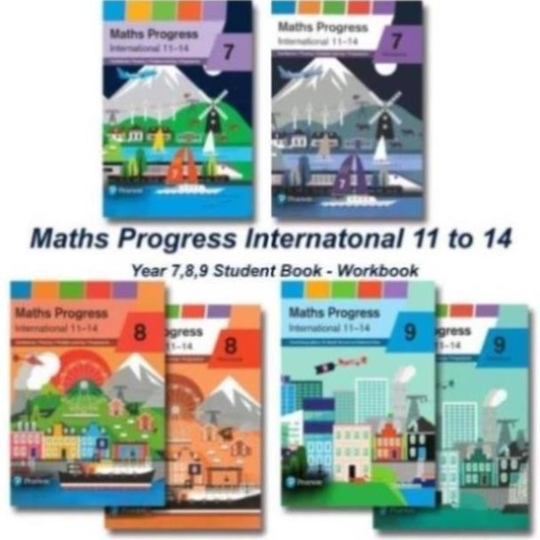 [ Math Practice ] Maths progress Internatonal 11 to 14 - Year 7,8,9 - Student book + Workbook ...