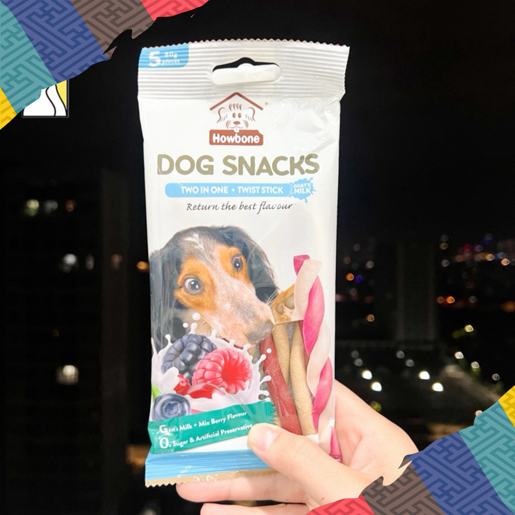 Teeth-cleaning reward stick with goat's Milk, blueberry, raspberry ...