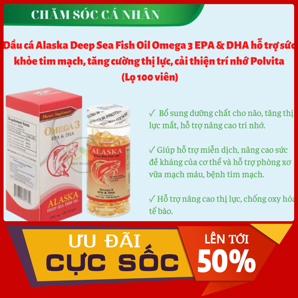 Alaska Deep Sea Fish Oil Omega 3 EPA &DHA supports cardiovascular ...