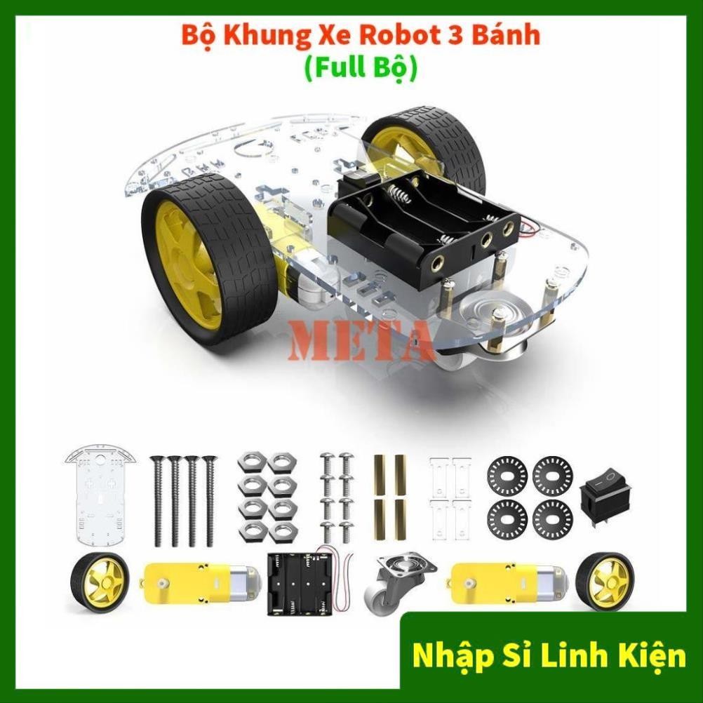 [FULL SET] Smart 3-wheeled Robot chassis set and 2 3-9V gear reduction ...