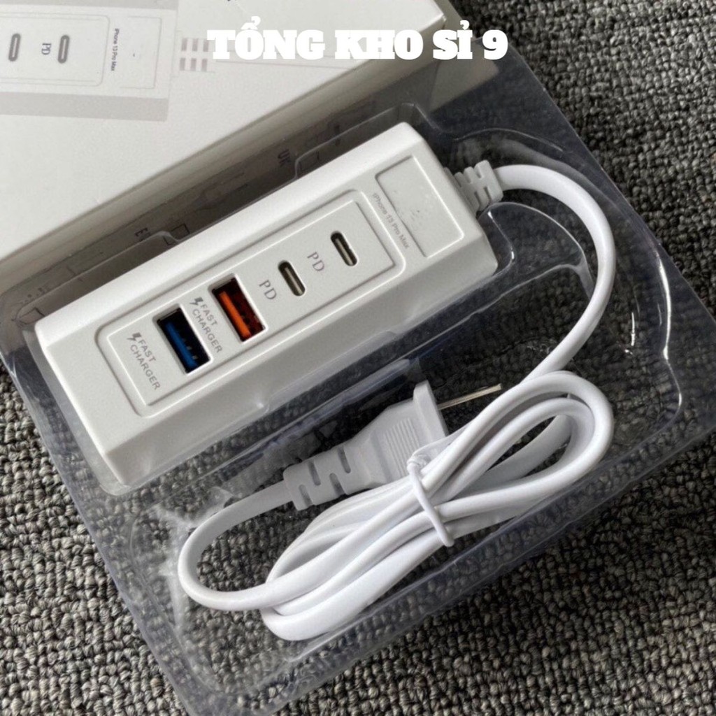 4-port USB Type C Fast Charging Socket, Safe and Convenient 20W Power ...