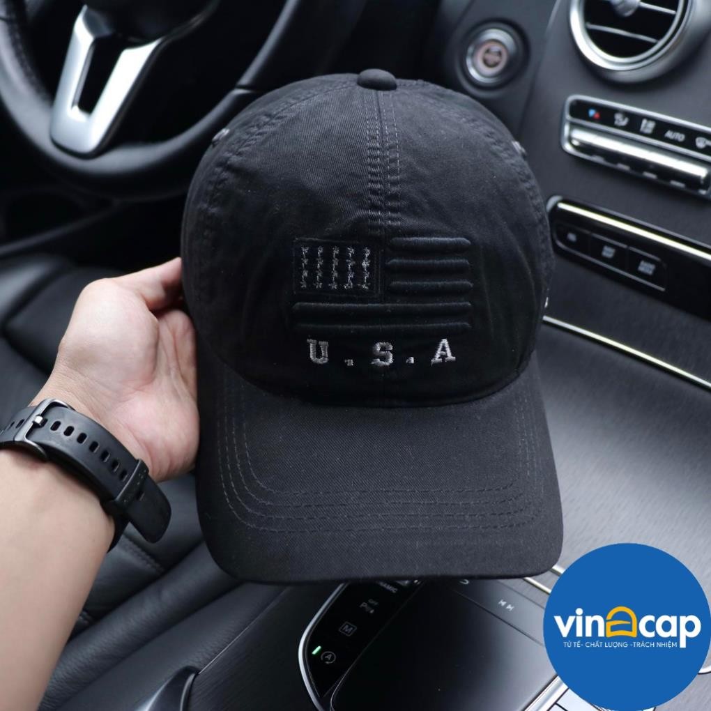 (VNXK Goods) USA hats and caps Full stamp with embossed Khaki fabric ...