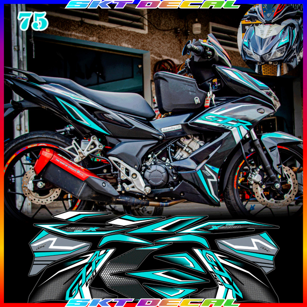 Winner X V2 black and white removable Sticker GTR model full color 3 ...
