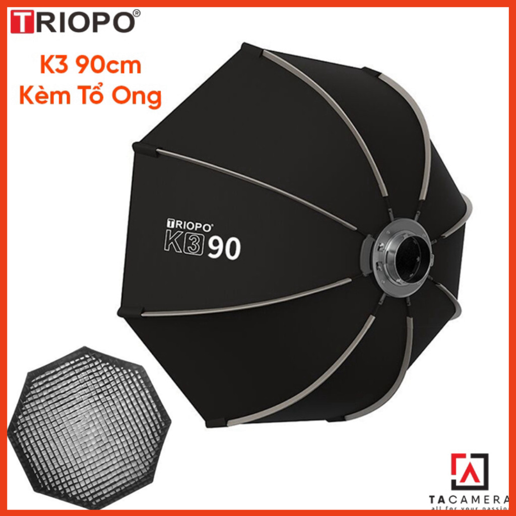 Triopo K3 Quick Operation Octagonal Softbox with Honeycomb - 120cm 90cm ...