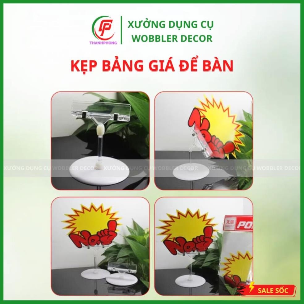 [ Mica Clamp TABLE STAND ] advertising stand, advertising wobbler ...