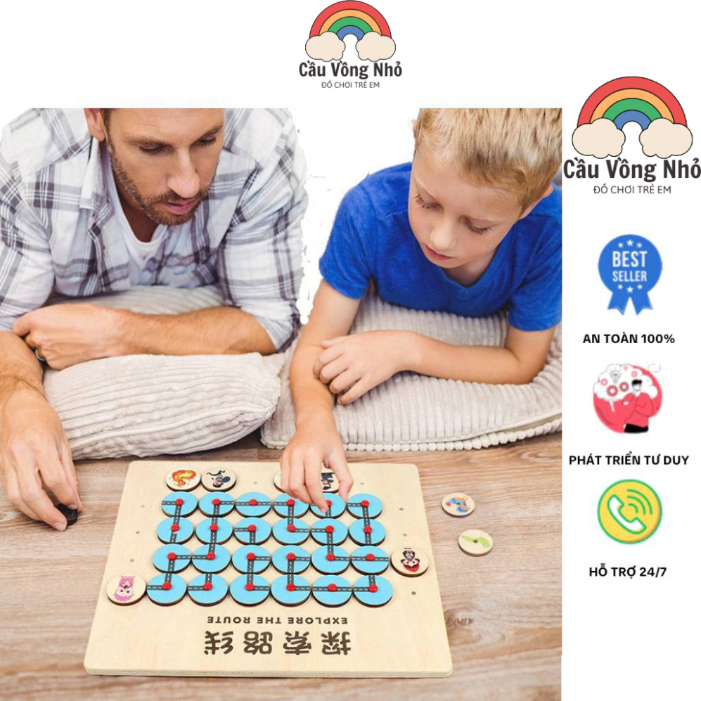 Wooden Logical Thinking Game - Discover the Brain Challenge Path ...