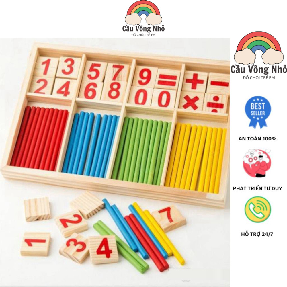 Smart Educational Toy Set: Domino Counting Numbers & Counting Sticks ...