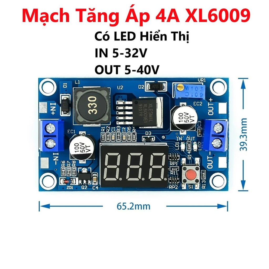 DC-DC Booster BOOST Circuit XL6009 4A Input Voltage 5V-32V Output 5V ...