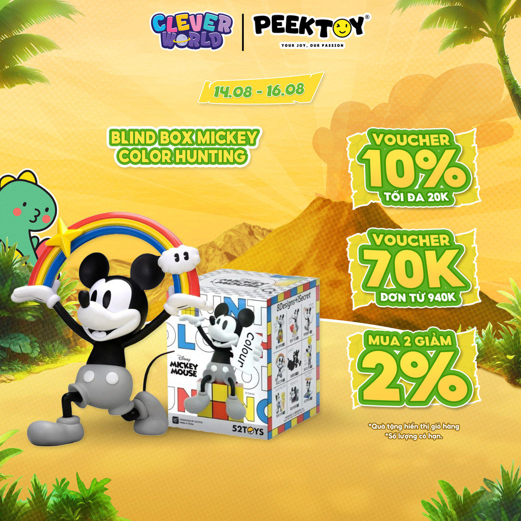 Blind Box 52TOYS Mickey Color Hinting Genuine, Disney Mickey Mouse ...