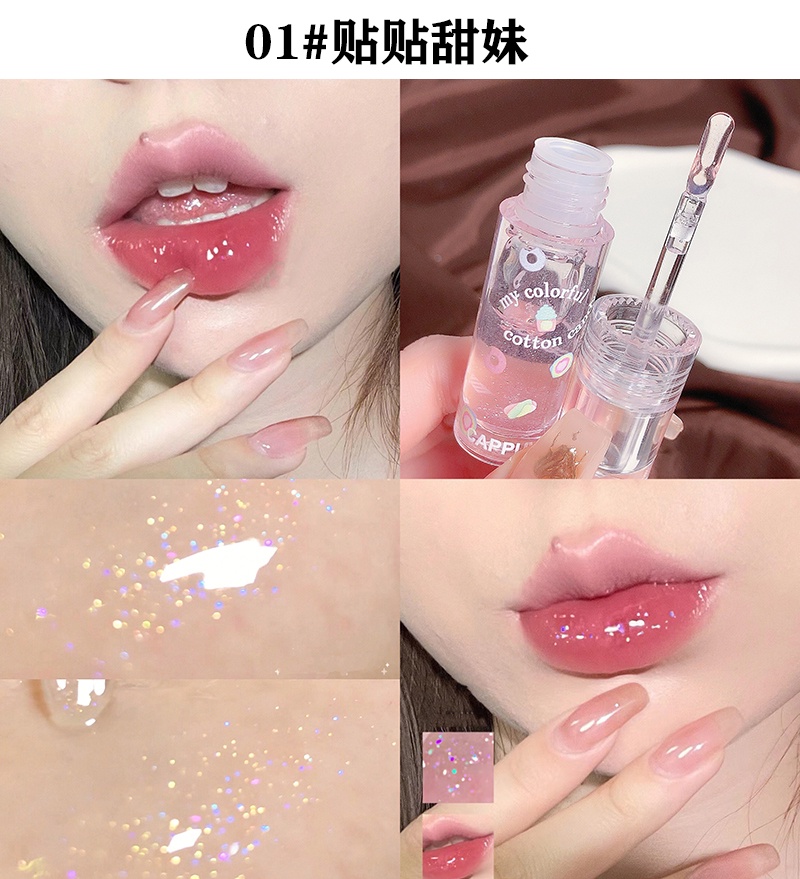 Cappuvini Mirror Water Lip Gloss Lip Glaze Transparent Glass Lip Oil Waterproof Lasting Liquid ...