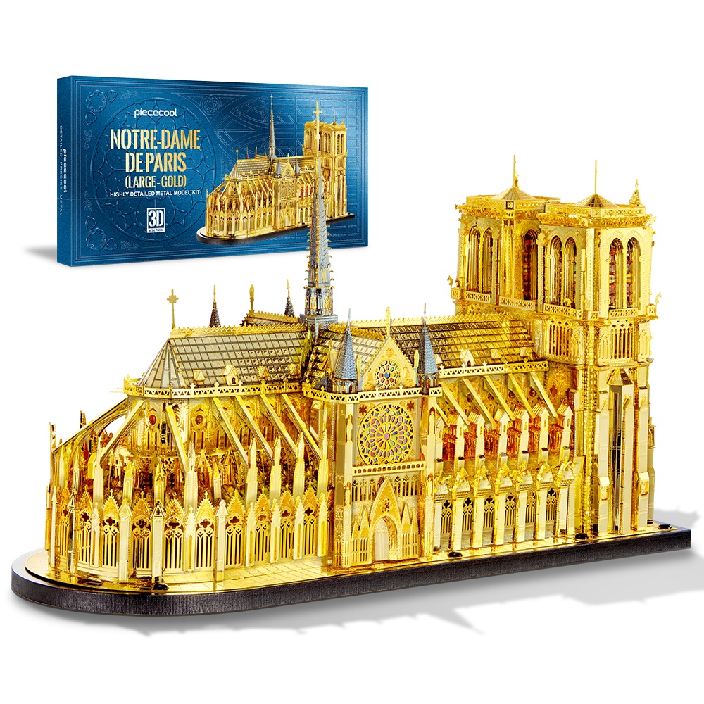 Piececool French Cathedral Notre Dame De Paris 3D Metal Puzzles Kits ...