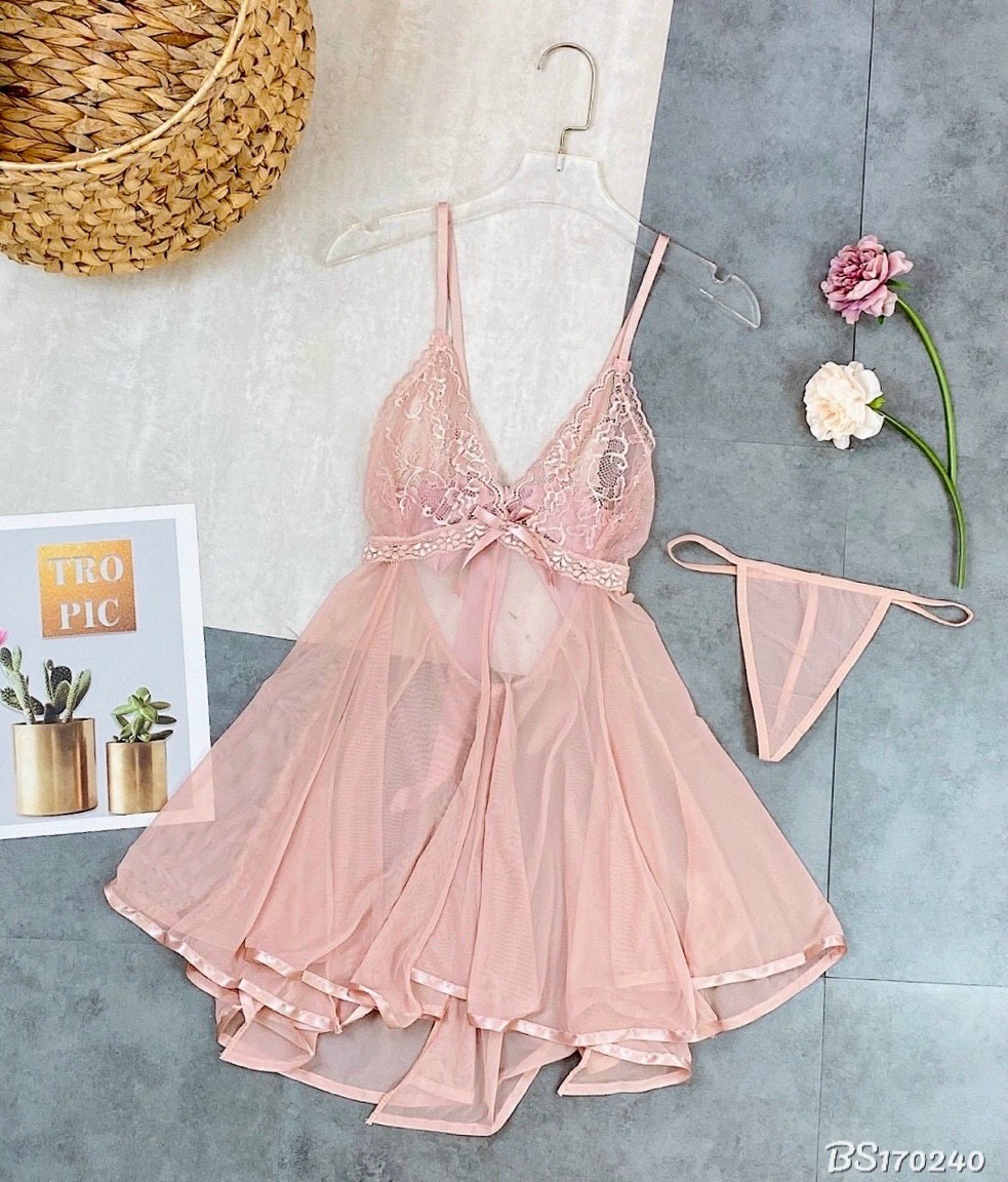 Ht98 sexy nightgown with soft see-through lace given to CHIP, sexy ...