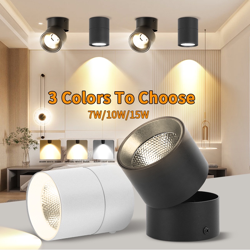 【Sunset Lamp】Tri-color Led Downlight Foldable Track Light Spotlights ...