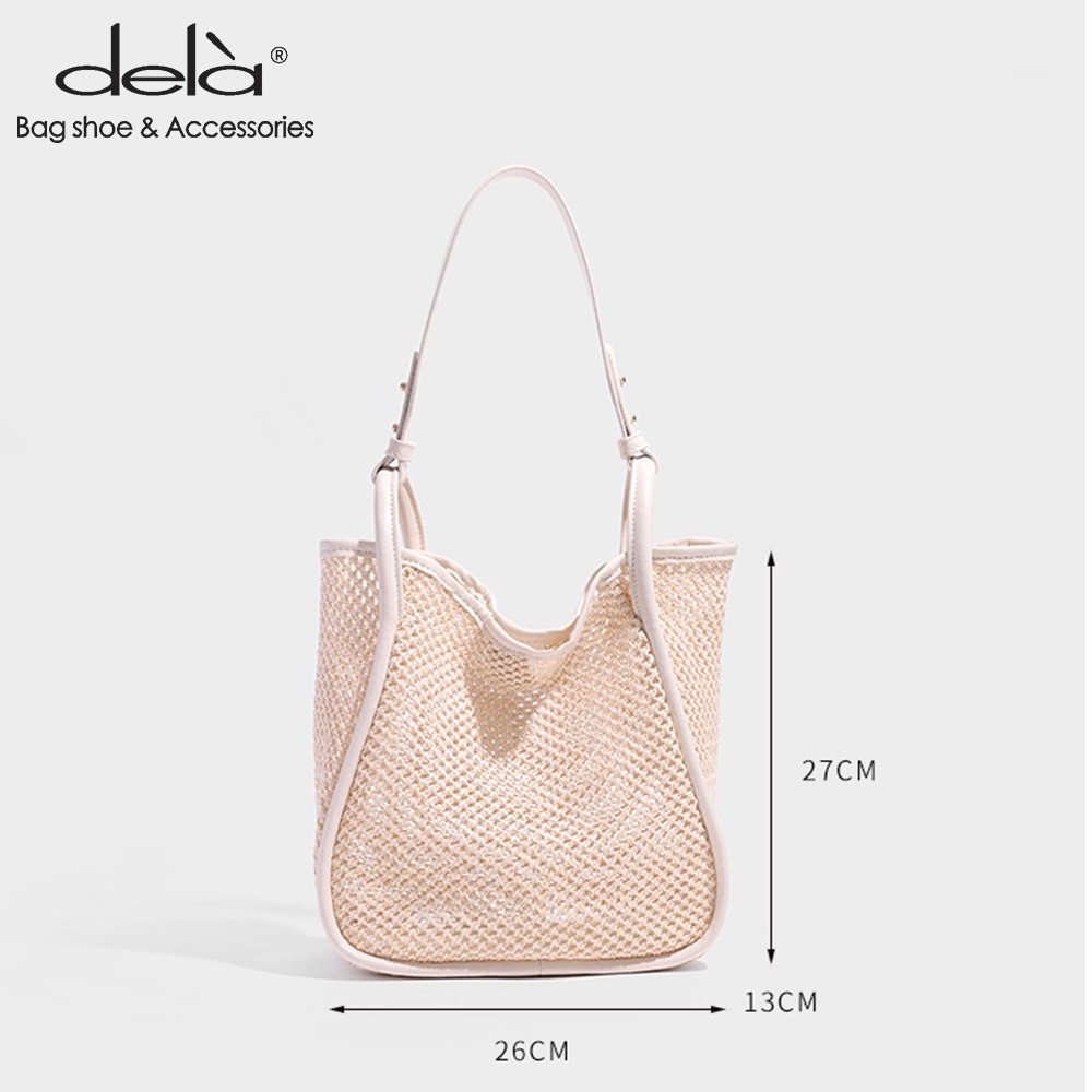Dela handbag women beach tote bag shoulder bag tote bag raya straw ...