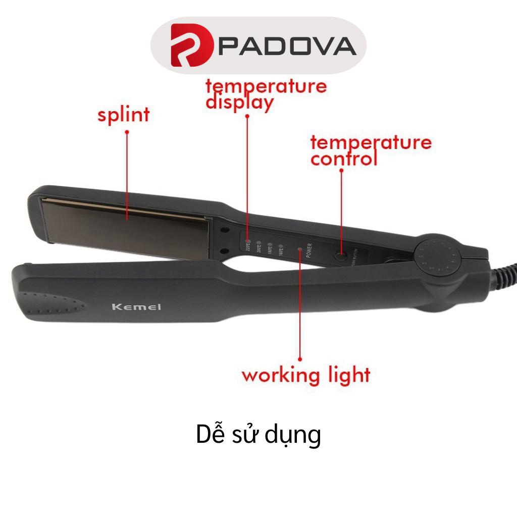PADOVA 7647 3-in-1 Hair Straightener and Styler with 4 Heat Adjustment ...