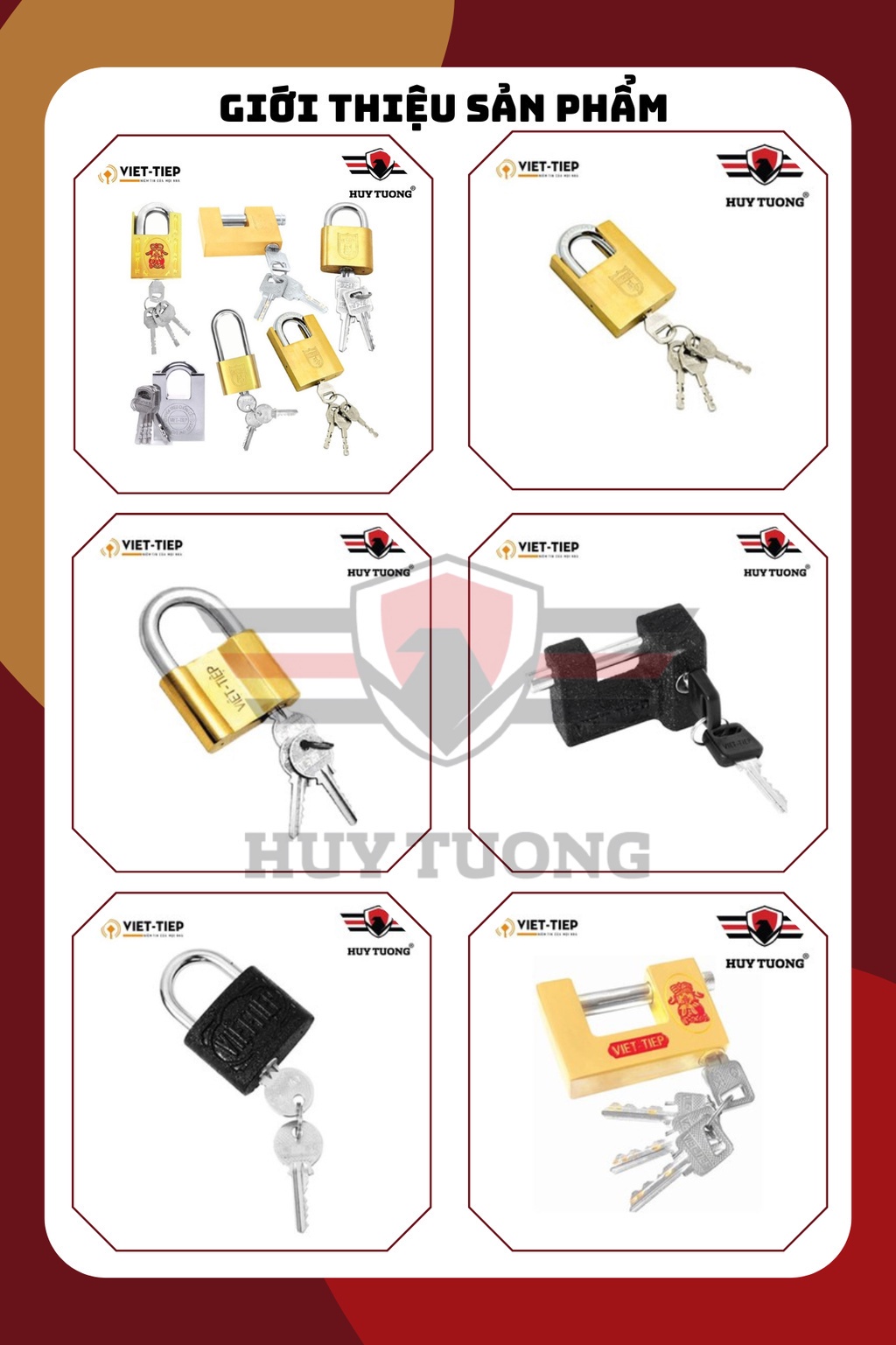 Viet Tiep anti-cut, anti-rust locks in many sizes to choose from ...