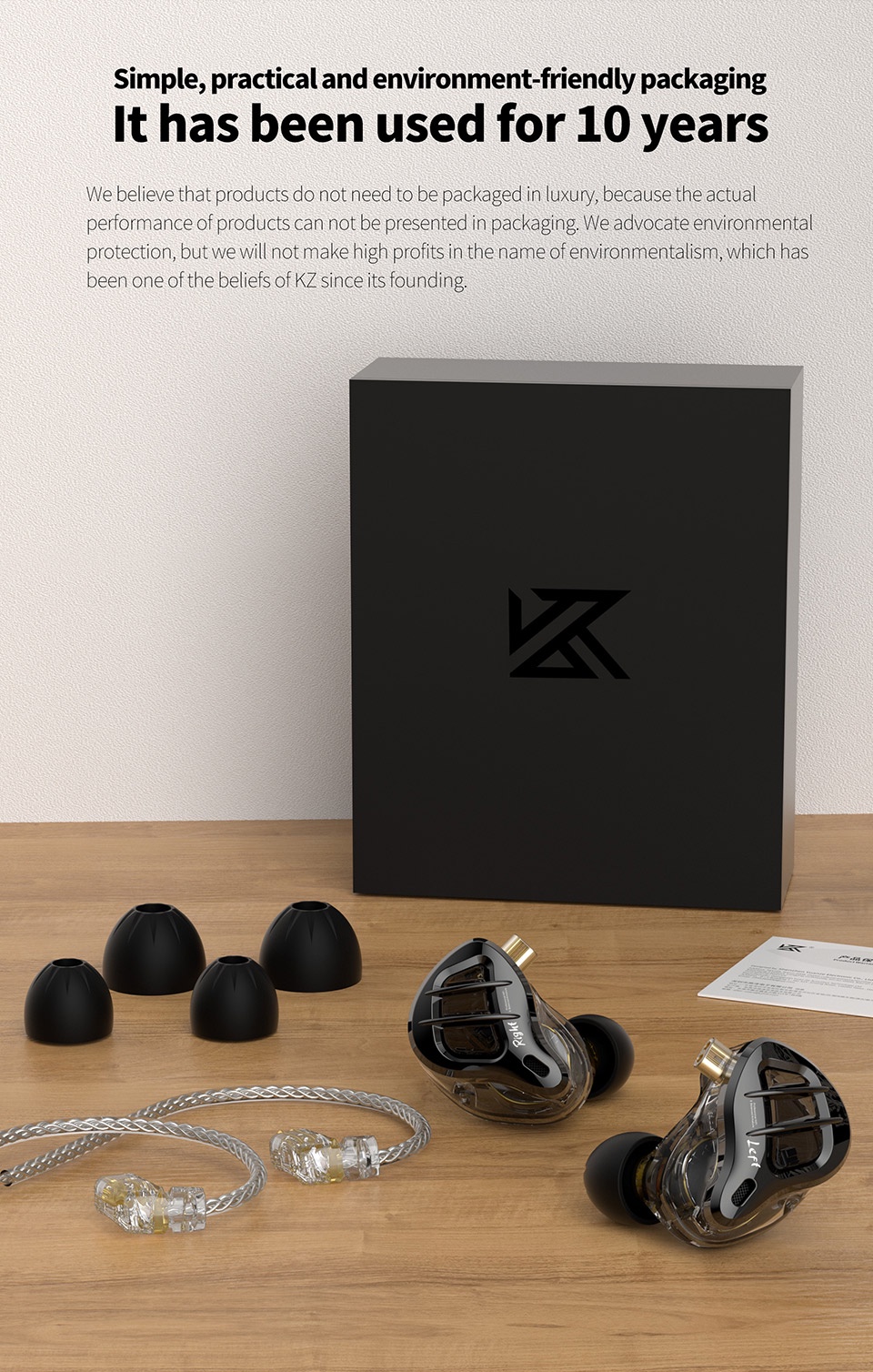KZ ZAR HiFi Wired Earphone Hybrid Technology 7BA+1DD In Ear Monitor ...