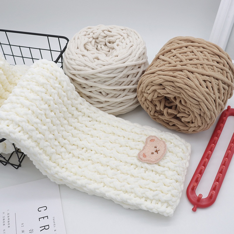 LYLYCRAFT Velvet Wool Roll 100g 6mm Thick Yarn Using Crochet Needles ...