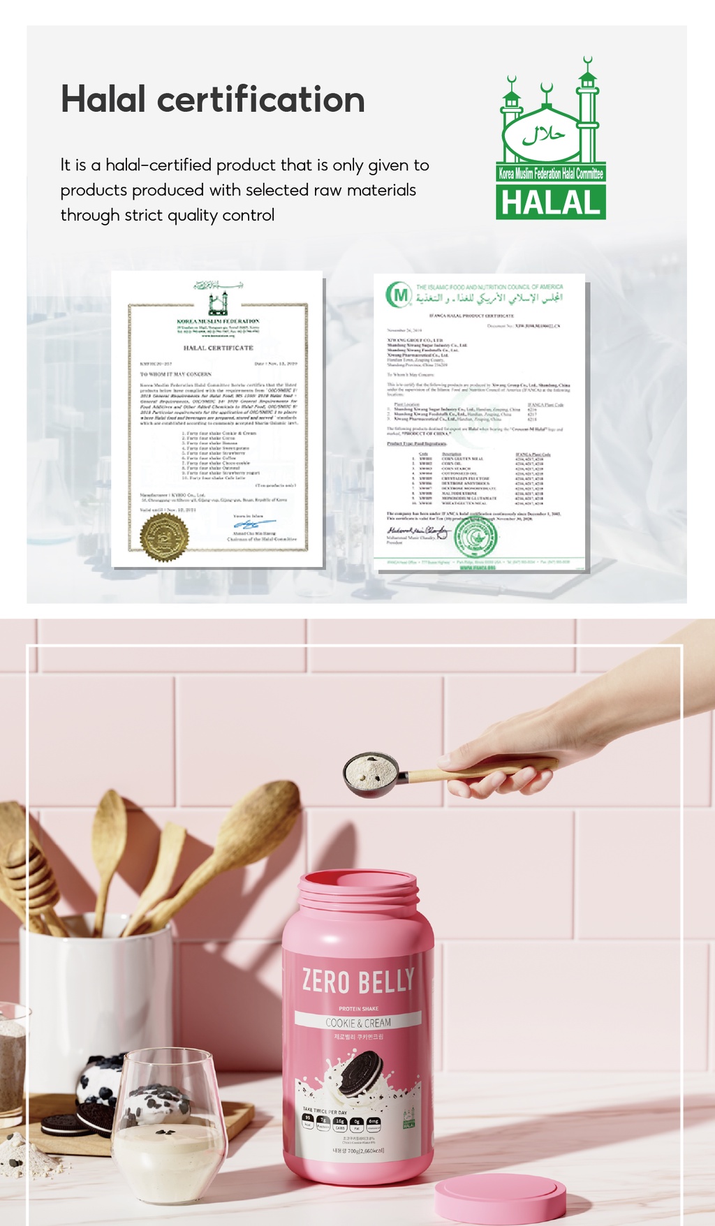 [ZEROBELLY] Halal Protein Powder Meal replacement Diet Shake 28days ...