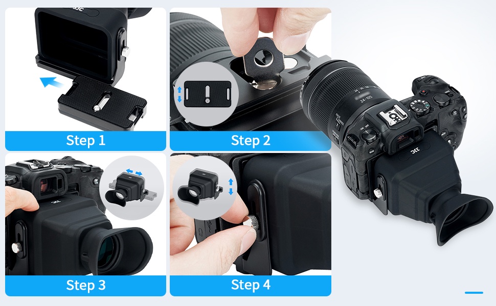 JJC Universal Camera LCD Viewfinder Eyecup 300% Magnified View for ...