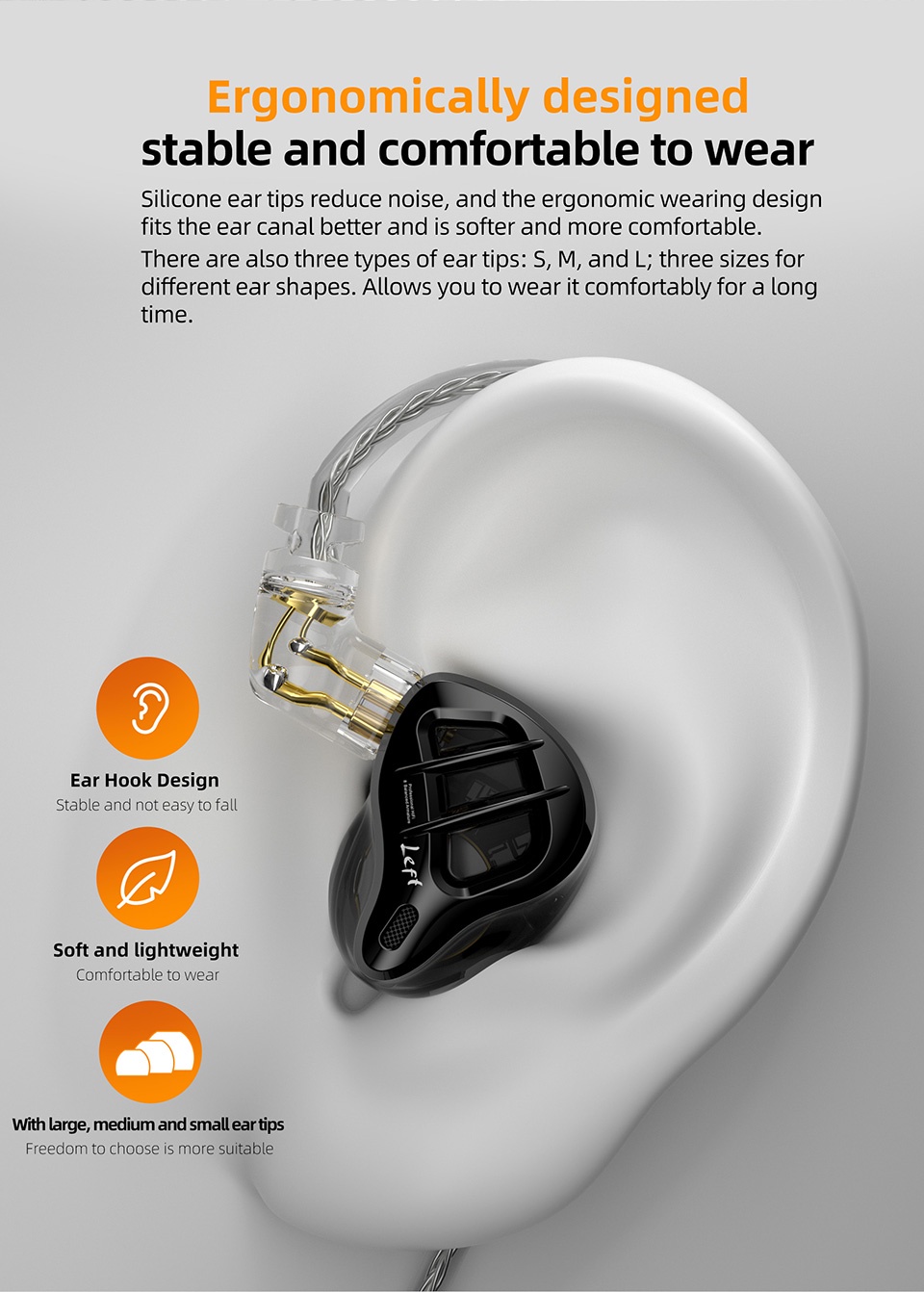 KZ ZAR HiFi Wired Earphone Hybrid Technology 7BA+1DD In Ear Monitor ...